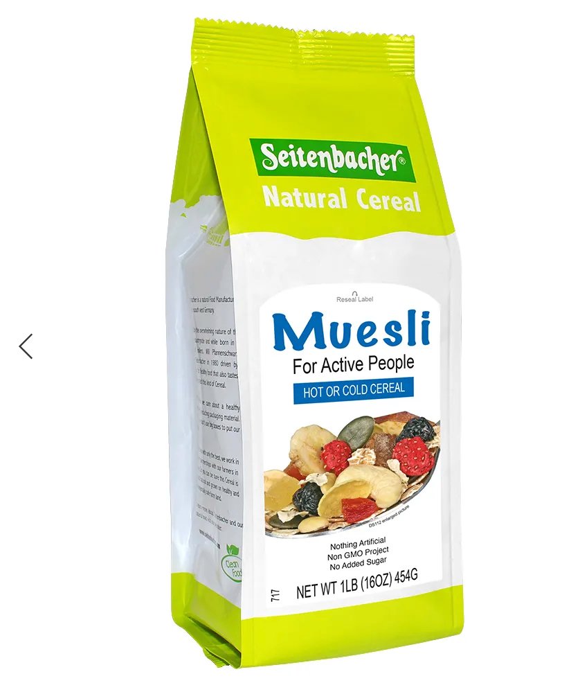 German Muesli Seitenbacher-With Grains, Fruits and Nuts, No Sugar